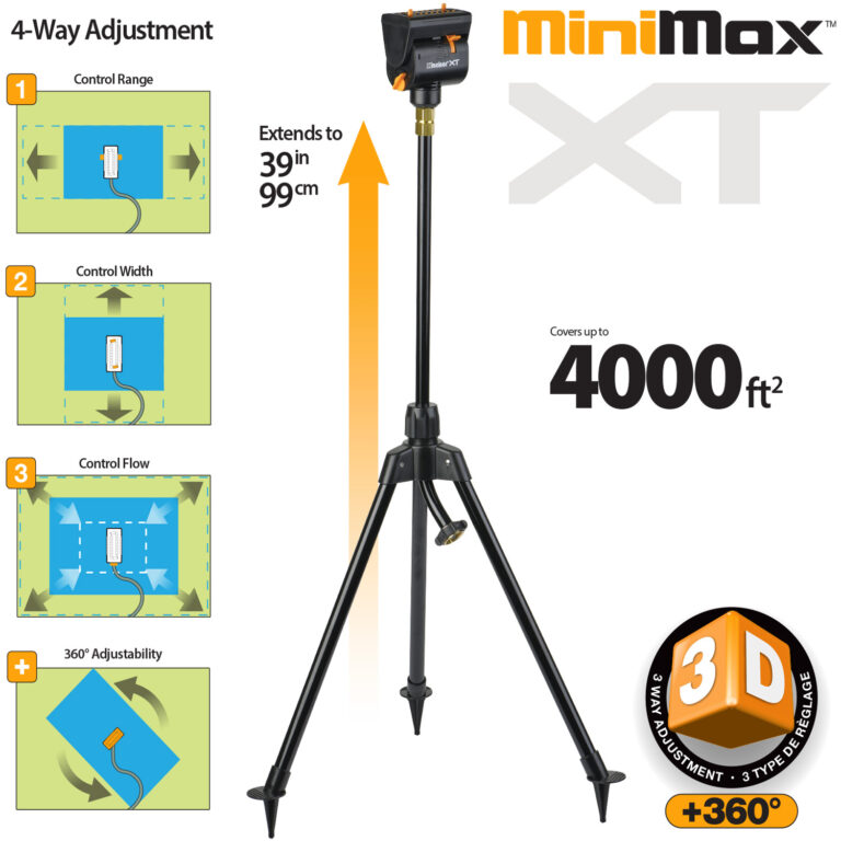 MiniMax™ Turbo Oscillating Sprinkler with Tripod | Melnor, Inc.